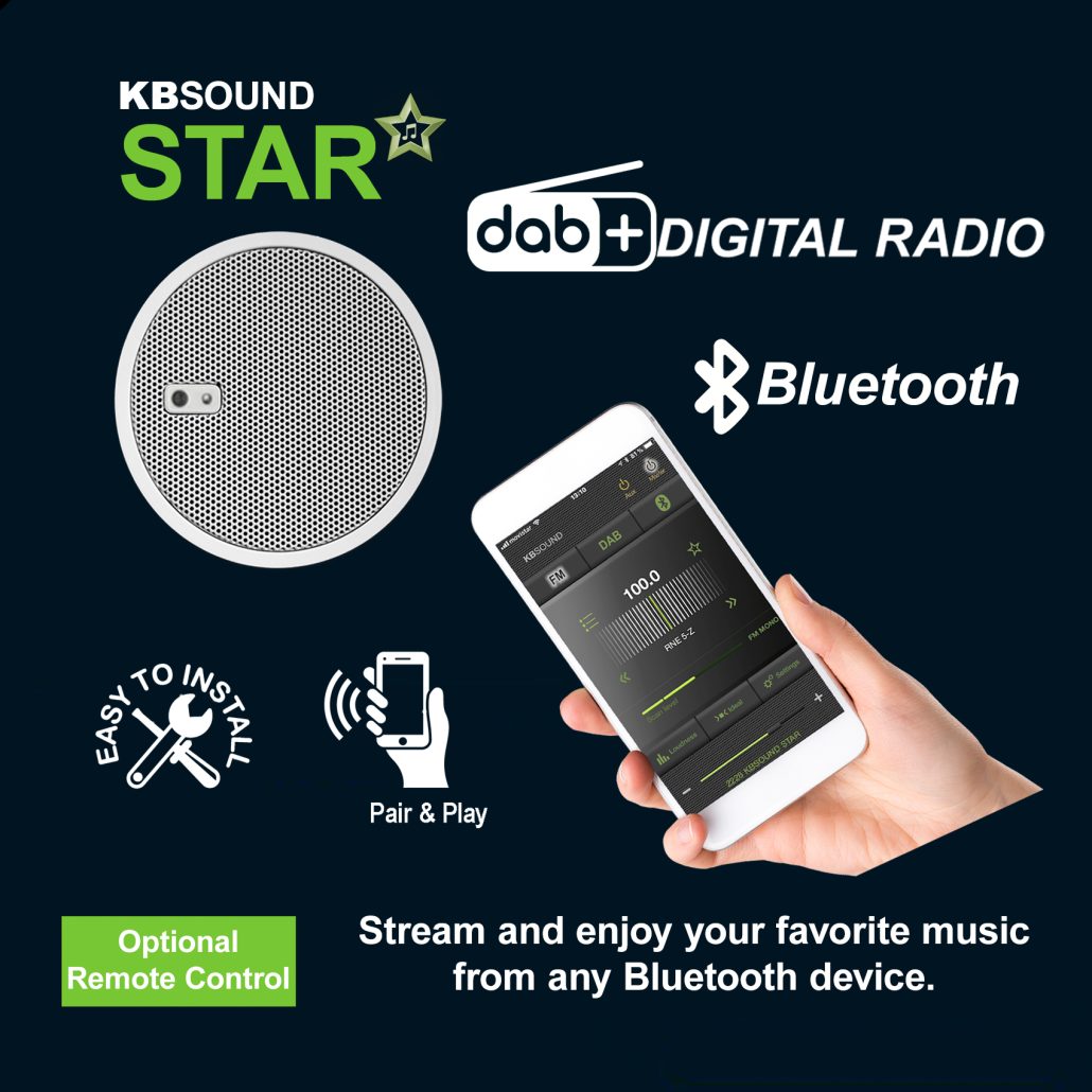 KB SOUND STAR In-Ceiling Bluetooth Audio System